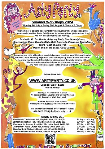 Holiday Workshops | Arty Party